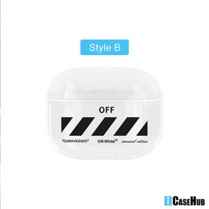 Accessories | Off White Logo Stripe Style Clear Airpods Pro Case | Poshmark